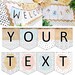 Editable Boho Bunting Bulletin Board Banner Letters Neutral Boho ...