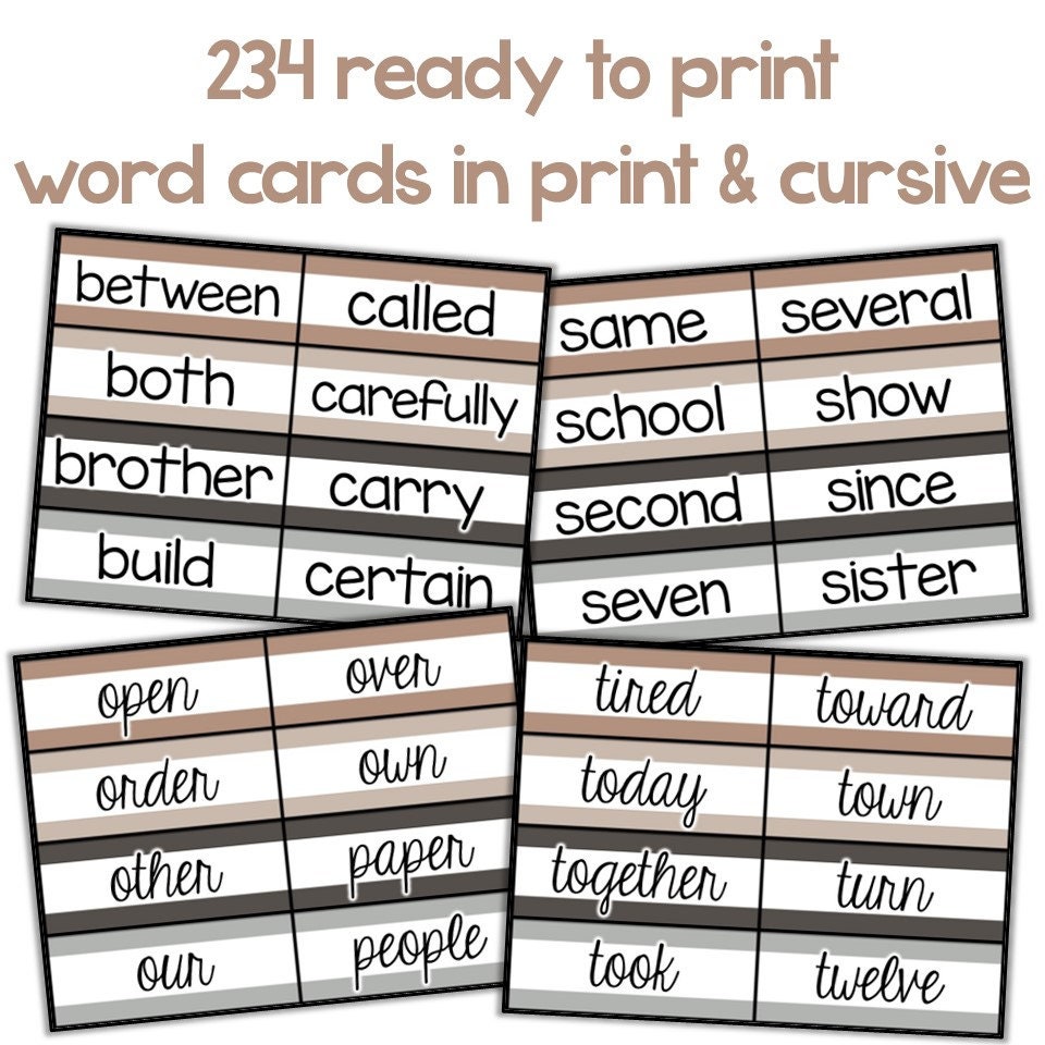 Classroom Word Wall Display Editable Neutral Boho Classroom Decor Word ...