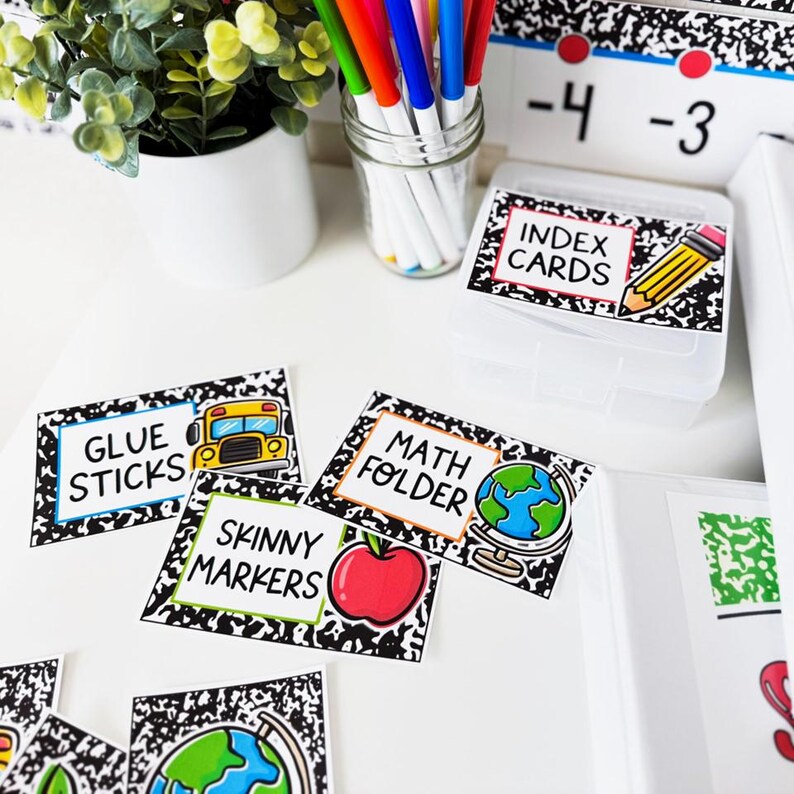 Editable Classroom Supply Labels Tags Posters Signs Composition ...