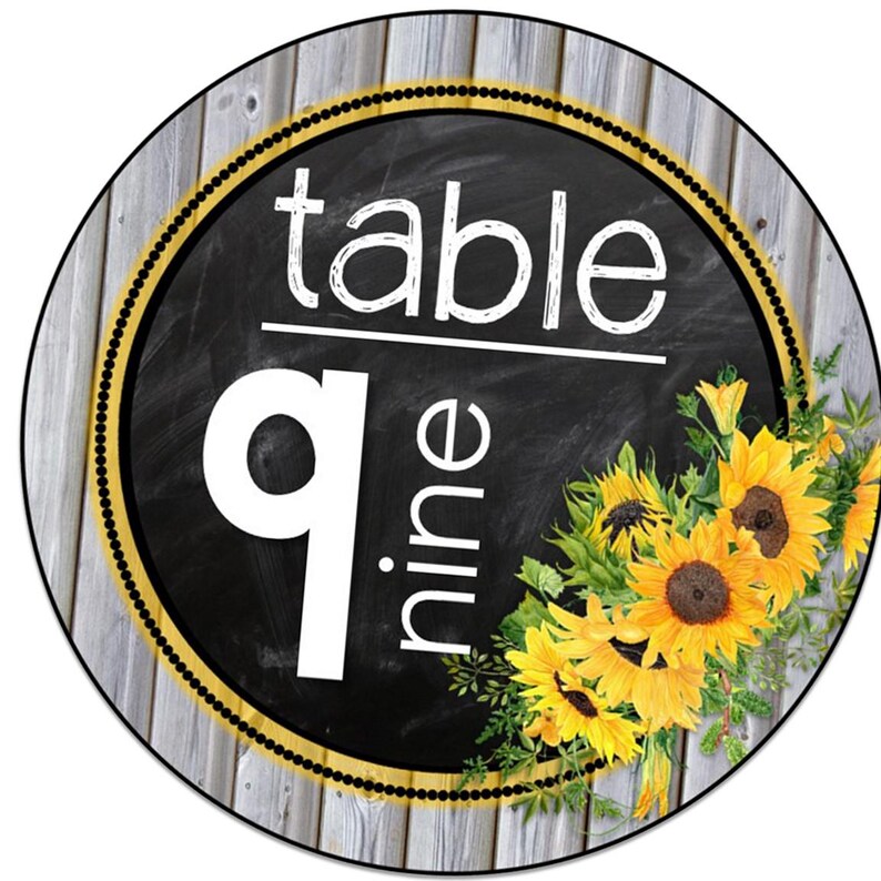 PRINTABLE Table Numbers | Sunflower Farmhouse Classroom Decor Classroom ...