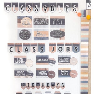 Editable Boho Classroom Rules Posters Neutral Boho Classroom Decor ...