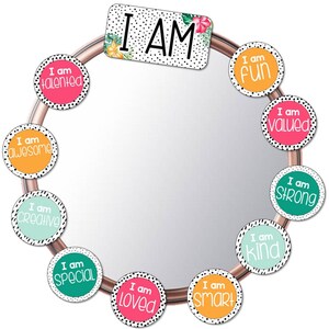 Positive Affirmation Station Cards Display Tropical Classroom Decor ...