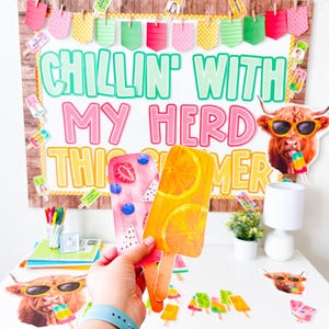 Summer Bulletin Board Ideas, Highland Cow Classroom, May Bulletin Board ...