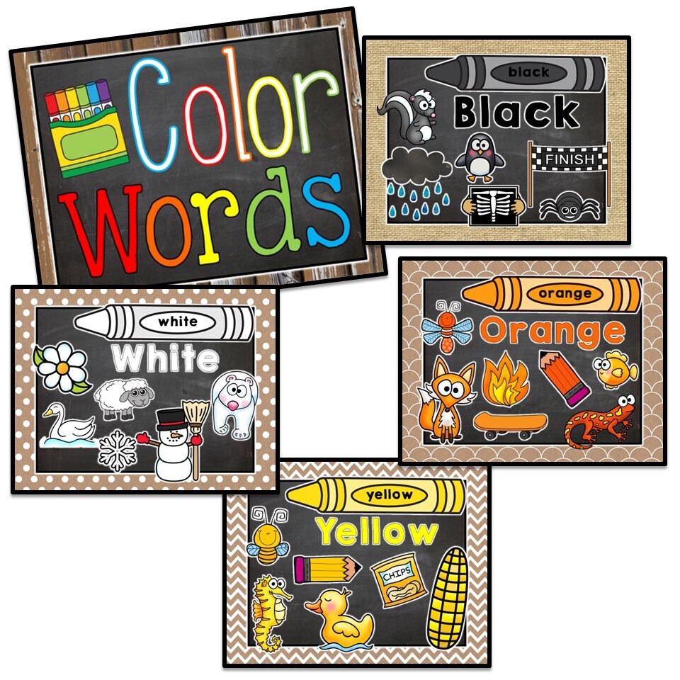 PRINTABLE Color Posters Pack Neutral Classroom Decor Farmhouse Neutral ...