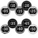 PRINTABLE Clock Label Numbers in 5 Minute Intervals Black and White ...