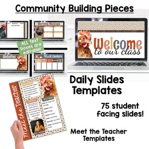 Chicken Farm Classroom Decor Bundle Bright & Neutral Classroom Theme ...