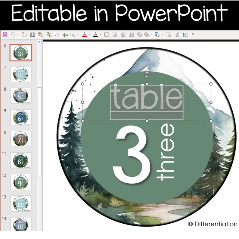 PRINTABLE Nature Table Numbers Nature Classroom Decor Classroom Table ...