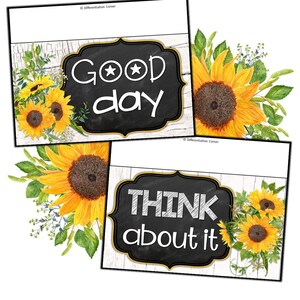 Printable Behavior Clip Chart, Sunflower Modern Farmhouse Classroom ...