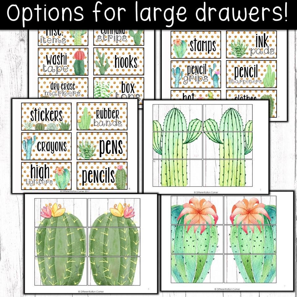 Cactus Teacher Tool Box Labels, Cactus Classroom Decor Teacher Toolbox ...