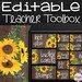 Teacher Tool Box Labels, Sunflower Modern Farmhouse Teacher Toolbox ...