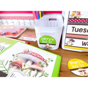 Editable Mushroom Classroom Labels Mushroom Retro Classroom Decor ...
