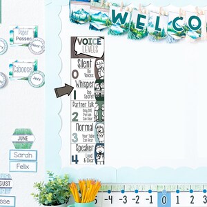 Printable Voice Level Chart Posters Nature Classroom Decor Editable ...