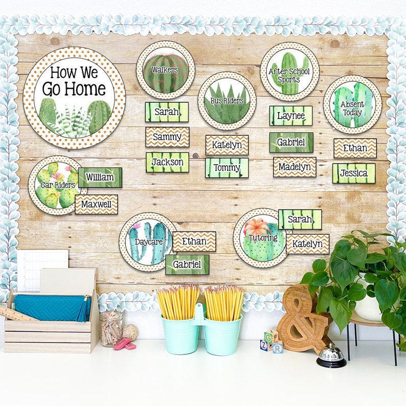 Cactus How We Go Home Dismissal Chart Template Cactus - Etsy