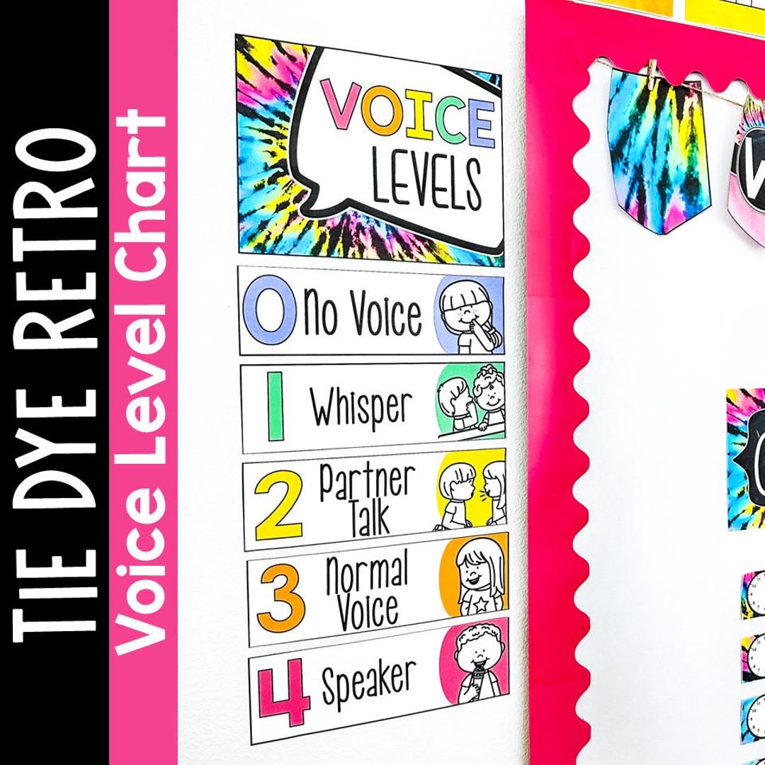 Printable Voice Level Chart Posters Colorful Classroom Decor Editable ...