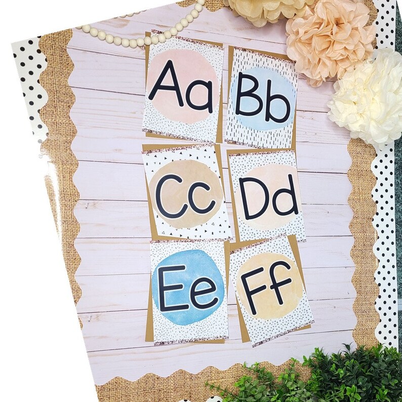 Alphabet Posters for the Classroom Neutral Boho Classroom - Etsy