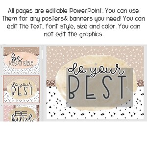 Editable Boho Classroom Rules Posters Printable Neutral Boho Classroom ...