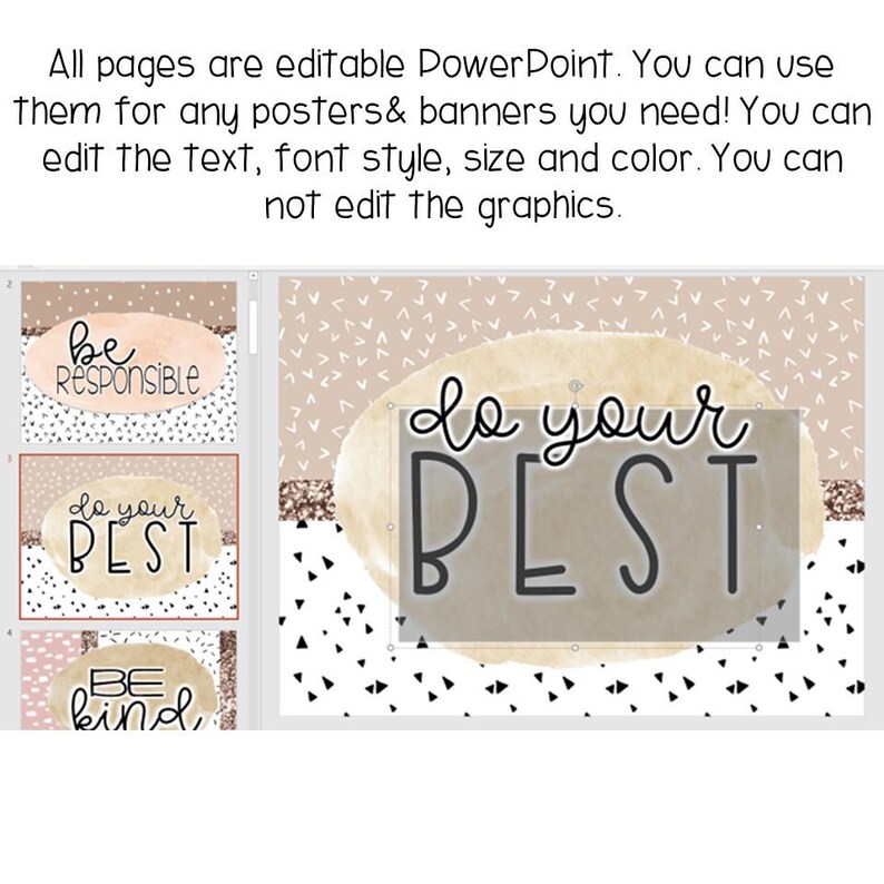 Editable Boho Classroom Rules Posters Printable Neutral Boho Classroom ...