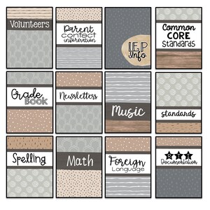 Editable Binder Covers and Spines | Neutral Boho Classroom Decor ...