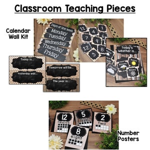 Farmhouse Neutral Classroom Decor Bundle | Classroom Bulletin Board ...