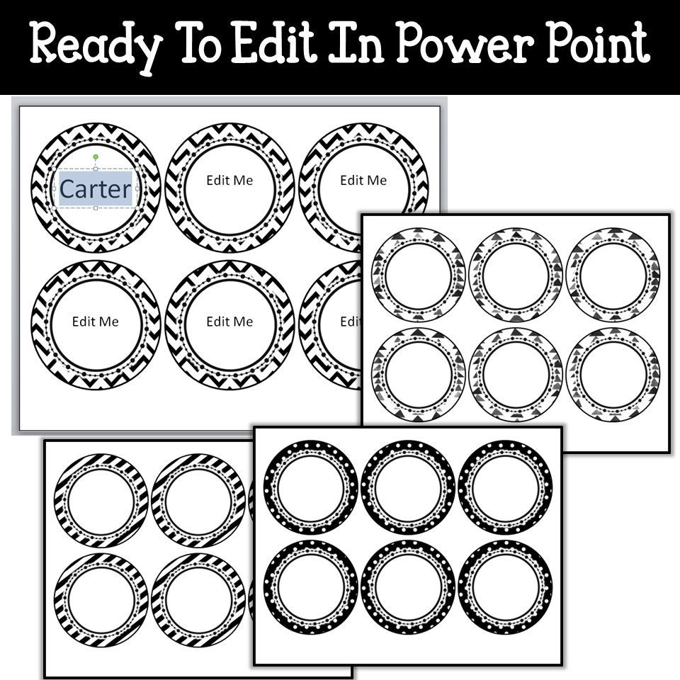Editable Classroom Jobs Chart Template Black And White Classroom Decor Classroom Job Chart Black