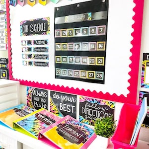 Tie Dye Retro Classroom Decor Bundle Classroom Groovy Classroom ...