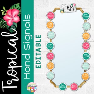 Positive Affirmation Station Cards Display Tropical Classroom Decor ...