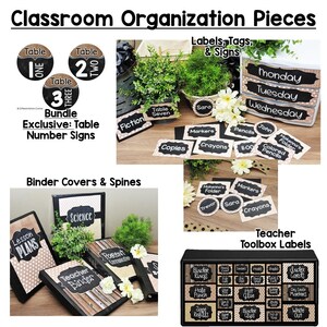 Farmhouse Neutral Classroom Decor Bundle | Classroom Bulletin Board ...