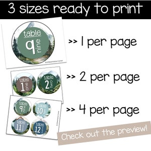 PRINTABLE Nature Table Numbers Nature Classroom Decor Classroom Table ...