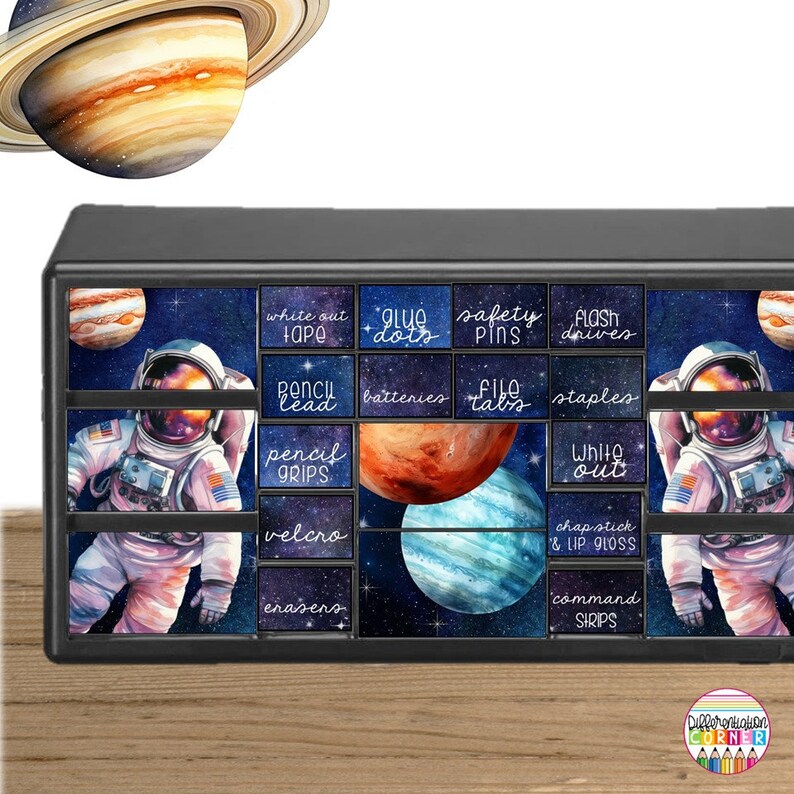 Space Theme Teacher Tool Box Labels Space Classroom Decor Teacher ...