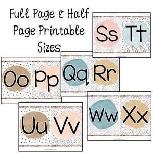 Alphabet Posters for the Classroom Neutral Boho Classroom Decor ...