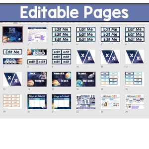 Space Classroom Calendar Set & Weather Display Space Classroom Decor ...