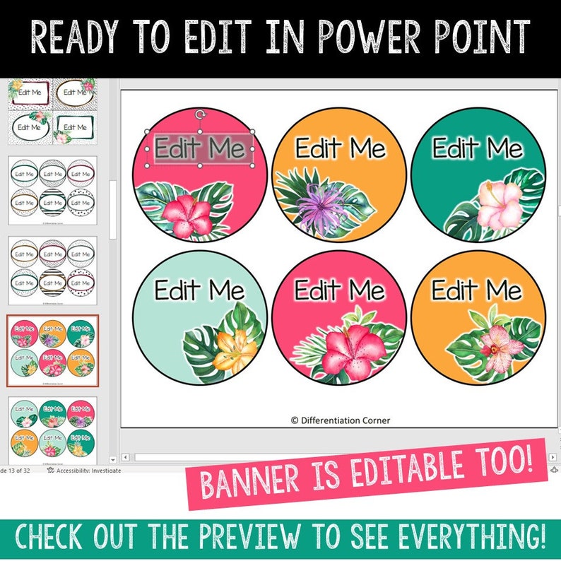 Editable Classroom Jobs Chart Template Tropical Classroom - Etsy