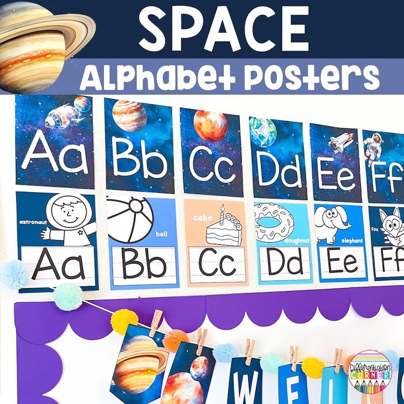 Cursive and Print Alphabet Posters for the Classroom Space Classroom ...