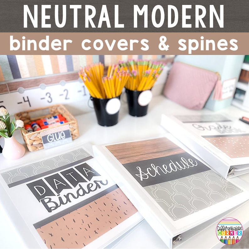 Editable Binder Covers and Spines | Neutral Boho Classroom Decor ...