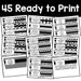 10 Drawer Rolling Cart Labels Editable Black and White Classroom Decor ...