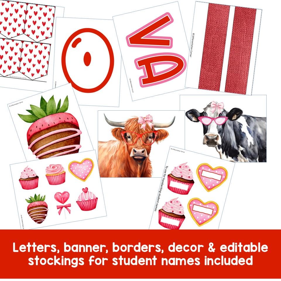 Valentine's Day Bulletin Board Kit | February Bulletin Board CUTE ...