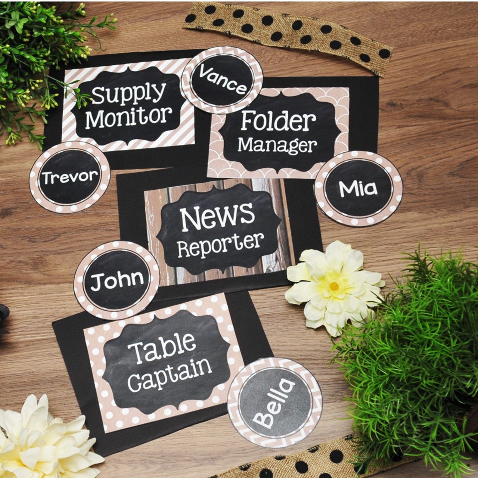 Editable Classroom Jobs Chart Template Tropical Classroom Decor ...