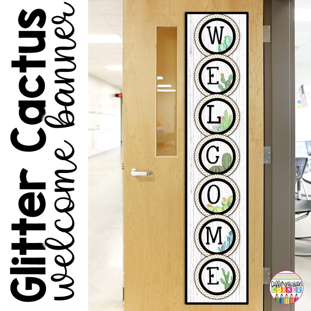 PRINTABLE Welcome Banner | Cactus Classroom Decor | Welcome Bunting ...