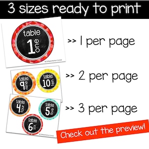 PRINTABLE Table Numbers | Rainbow Classroom Decor | Classroom Table ...
