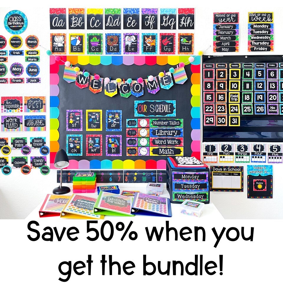 Editable Rainbow Bunting Bulletin Board Banner Letters Rainbow ...