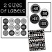 PRINTABLE Clock Label Numbers in 5 Minute Intervals Black and White ...