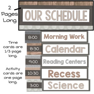Editable Daily Schedule Cards Neutral Boho Classroom Decor Boho ...