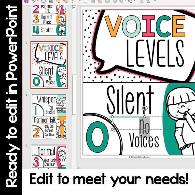 Printable Voice Level Chart Posters, Tropical Classroom Decor, Editable ...