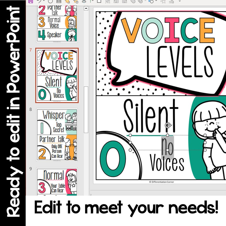 Printable Voice Level Chart Posters, Tropical Classroom Decor, Editable ...