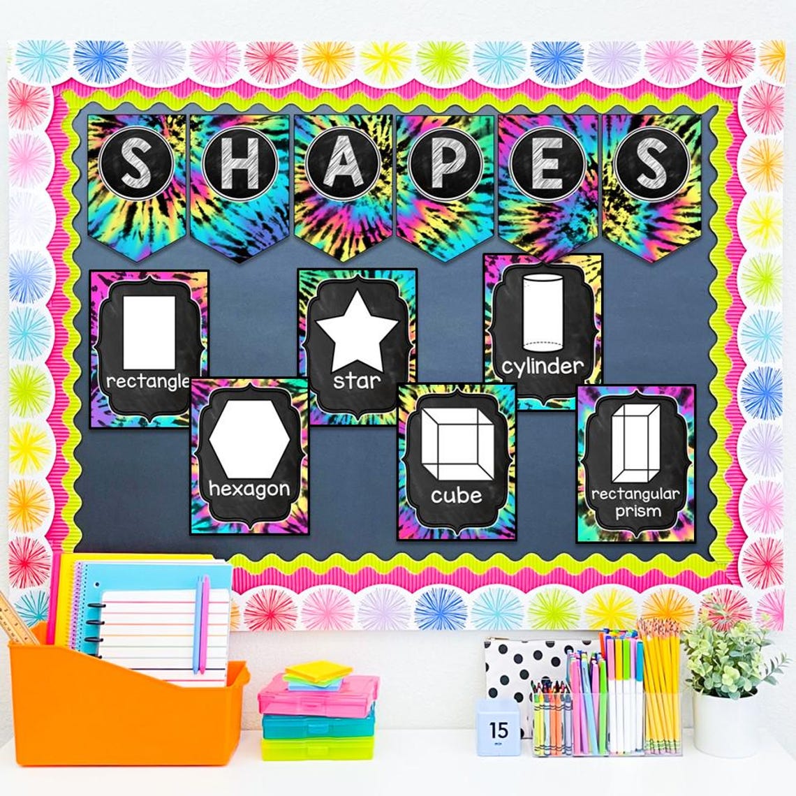 PRINTABLE Shape Posters and Charts | Colorful Classroom Decor 2D and 3D ...