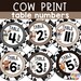 PRINTABLE Cow Print Table Numbers Farmhouse Classroom Decor Classroom ...
