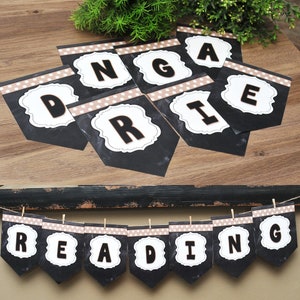 Editable Farmhouse Bunting Bulletin Board Banner Letters | Neutral ...