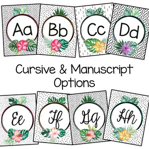 Cursive and Print Alphabet Posters for the Classroom Printable Alphabet ...