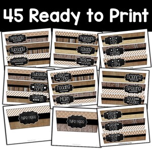 10 Drawer Cart Rolling Labels Editable Farmhouse Neutral Classroom ...