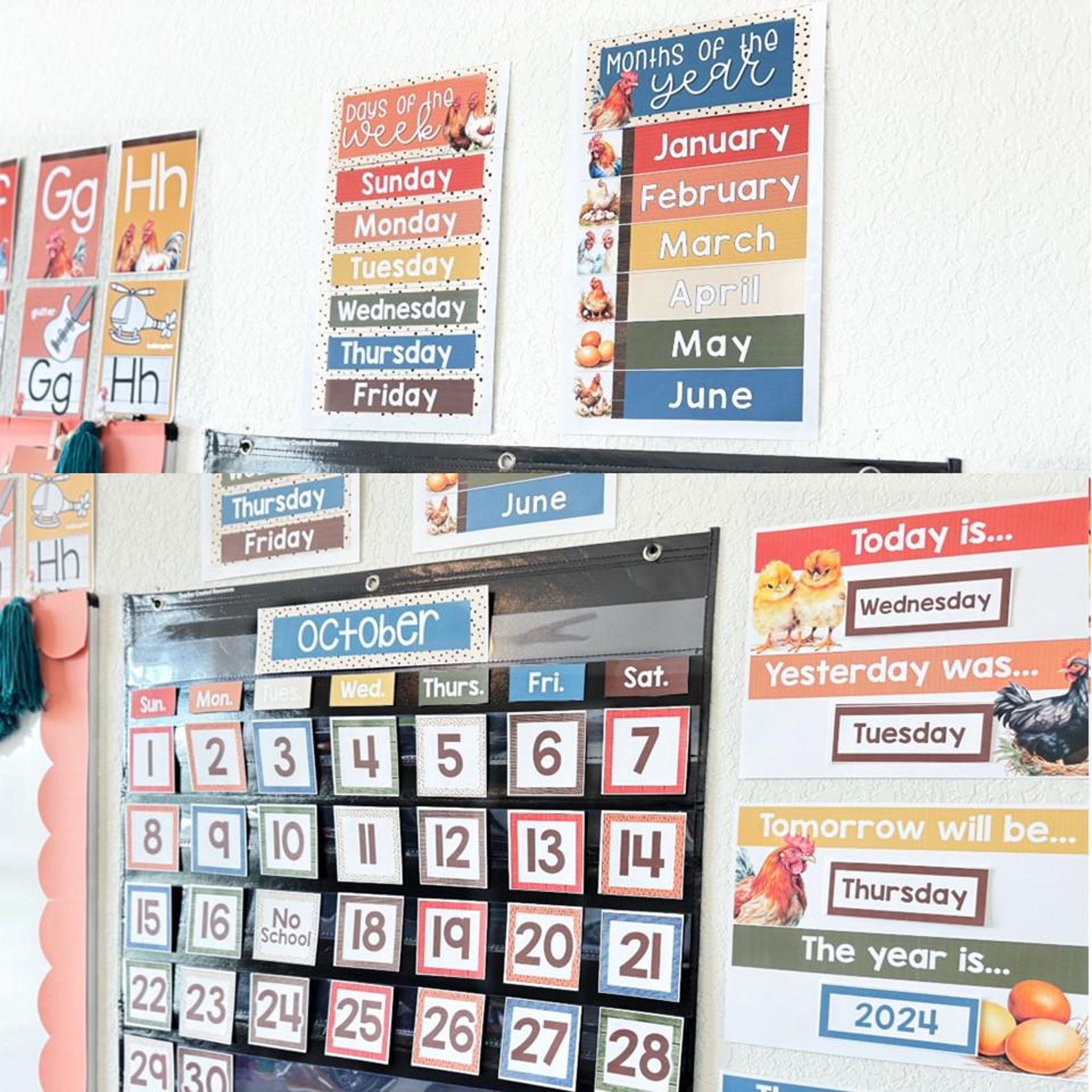 Chicken Farm Classroom Decor Bundle Chicken Classroom Theme Farm Theme ...